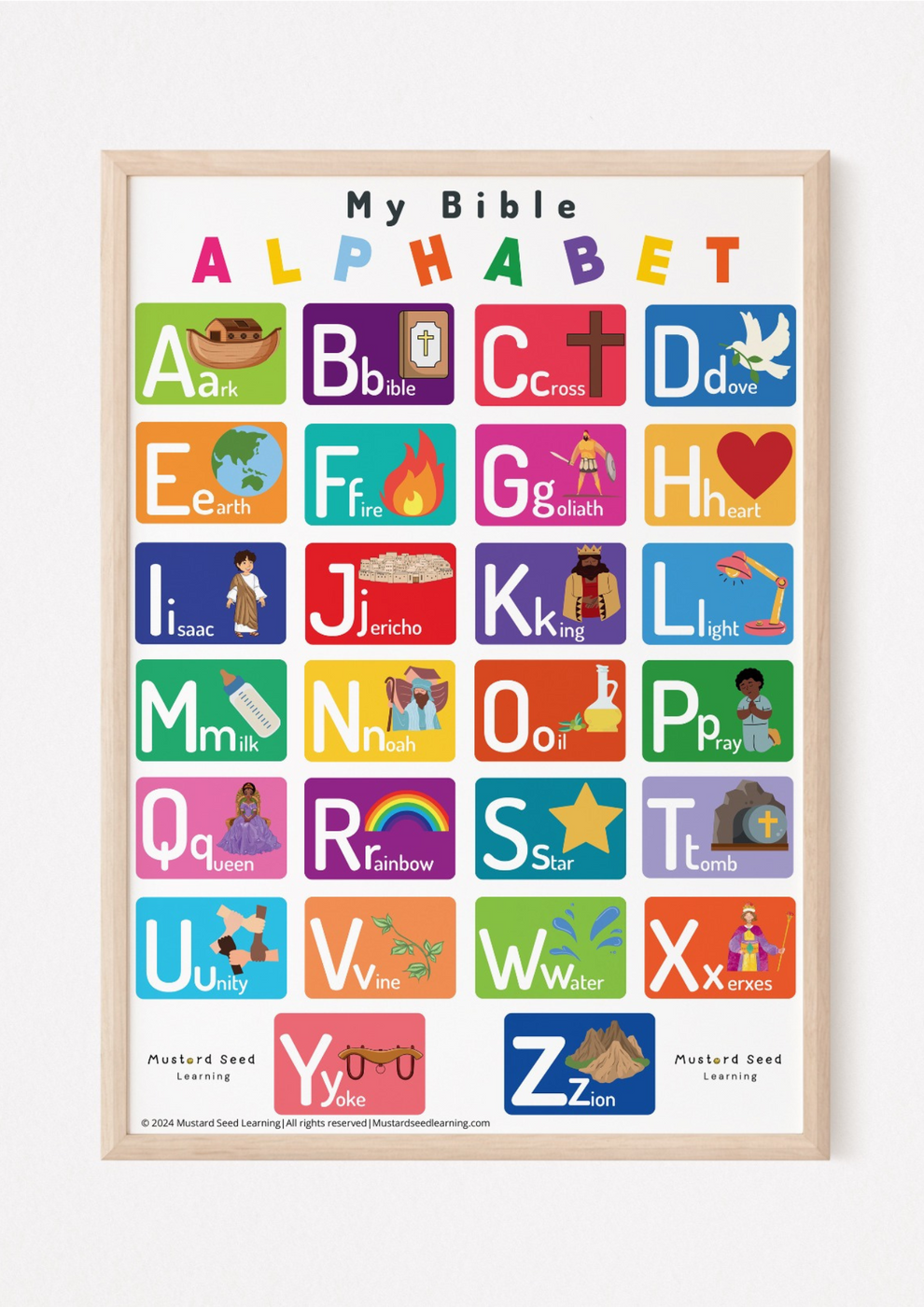 My Bible Alphabet Poster – Mustard Seed Learning