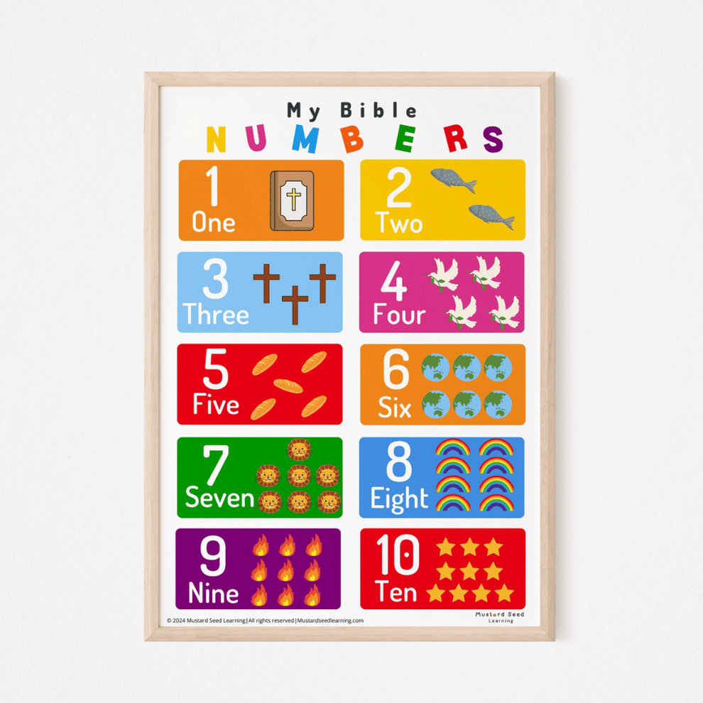 My Bible Numbers (1 - 10 & 1 - 20) Poster – Mustard Seed Learning